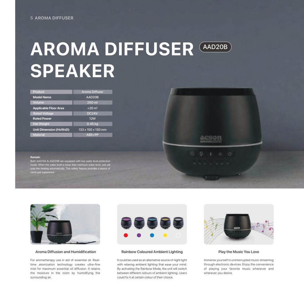 Aroma Diffuser Speaker (200ml) - Acson Online Store