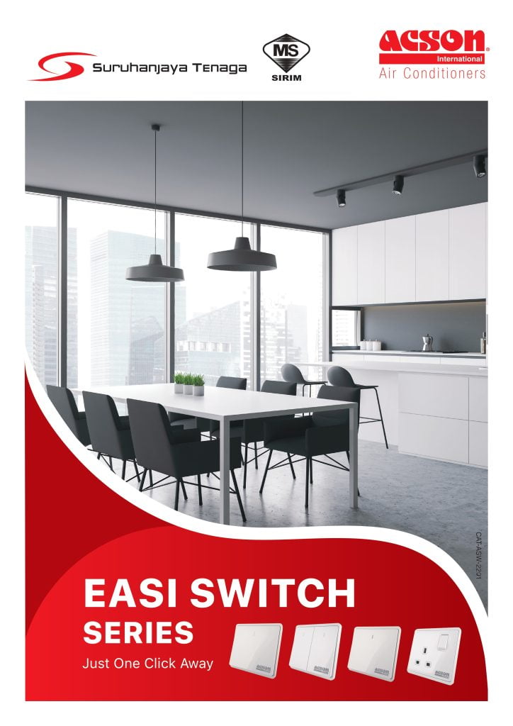 1 Gang Double Pole Switch with Neon, 20A - Acson Online Store