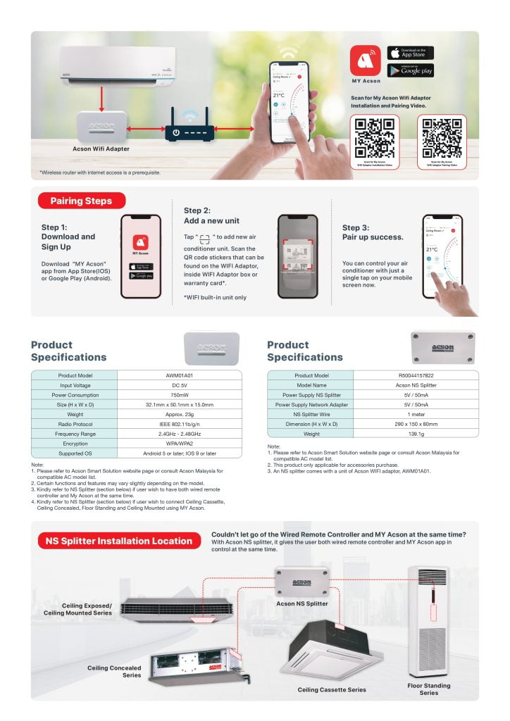 WiFi Adapter + Installation - Acson Online Store